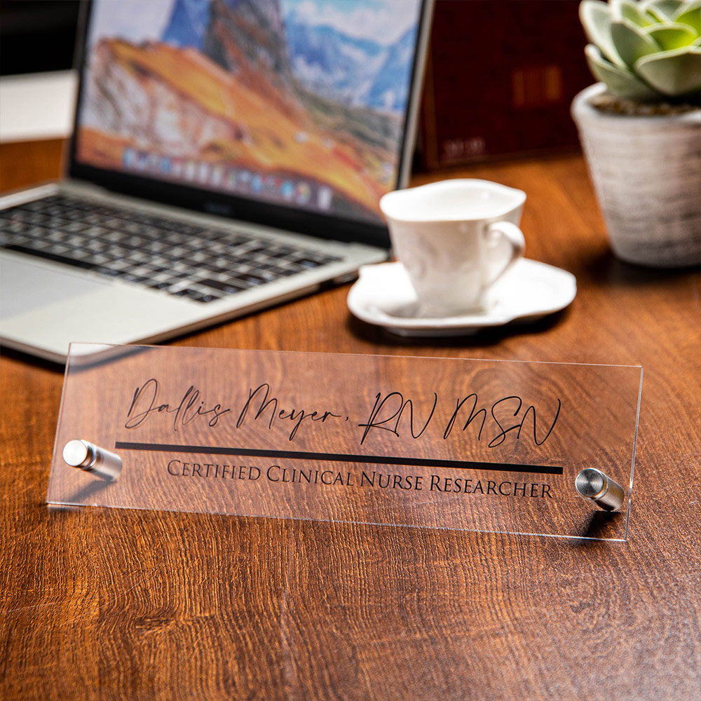 Personalized Office Acrylic Desk Name Plate Desk Sign Office Work Place ...