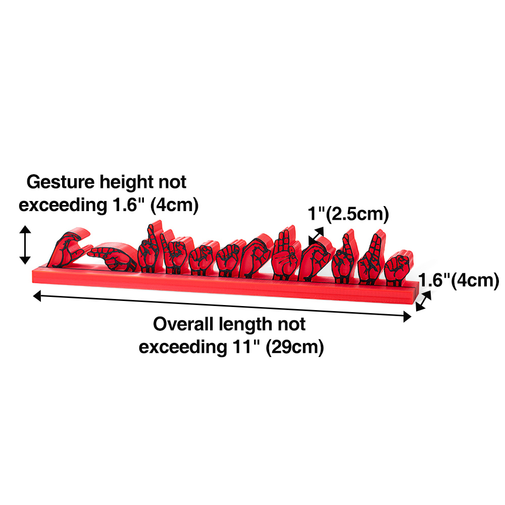 Personalized 3D Printed American Sign Language Desk Name Plate Sign ASL ...