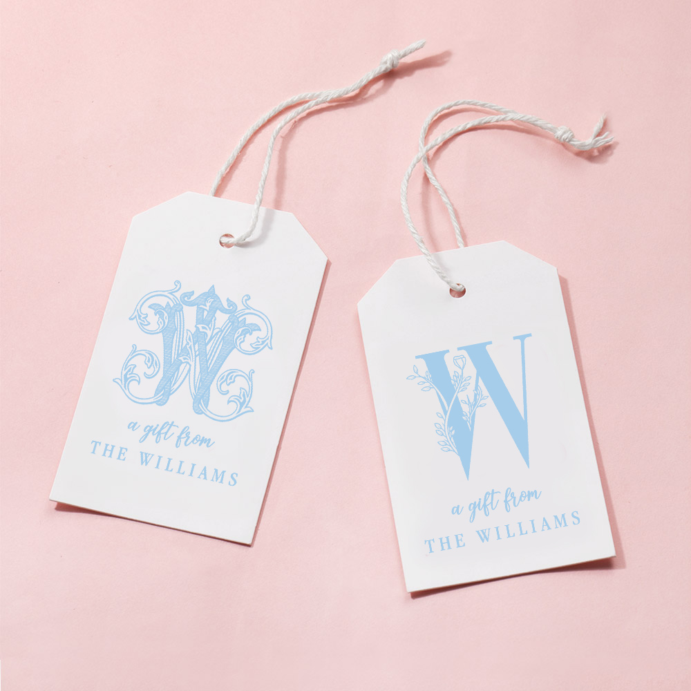 Personalized Monogrammed Gift Tags with Strings Gift Stickers for ...