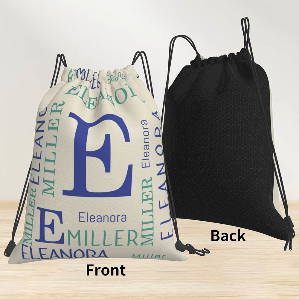 Personalized Drawstring Backpack Water Resistant String Bag with Name ...