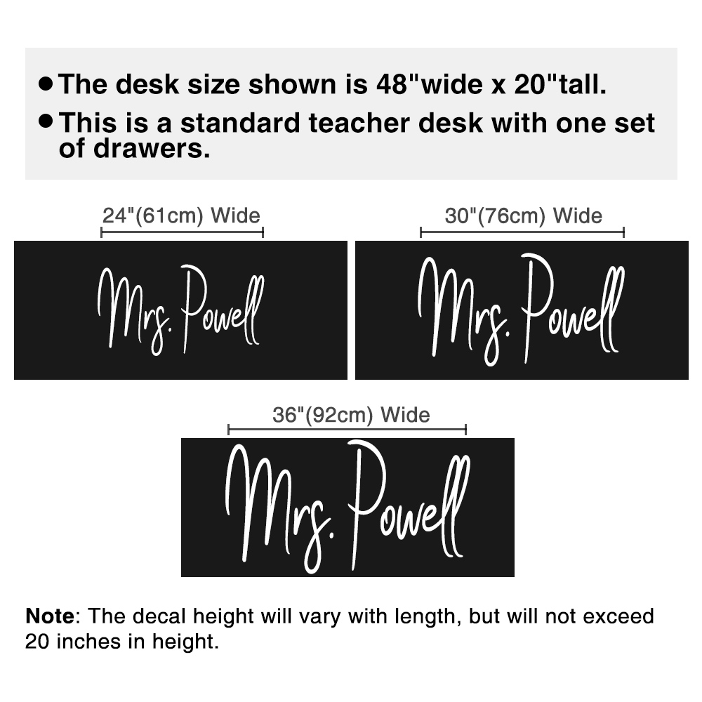 Personalized Colorful Teacher Desk Decal Stickers with Polka Dots for ...