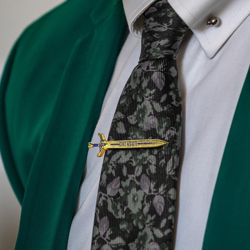 Personalized Knight Style Cufflinks and Tie Clip Set Brass Vintage Suit ...