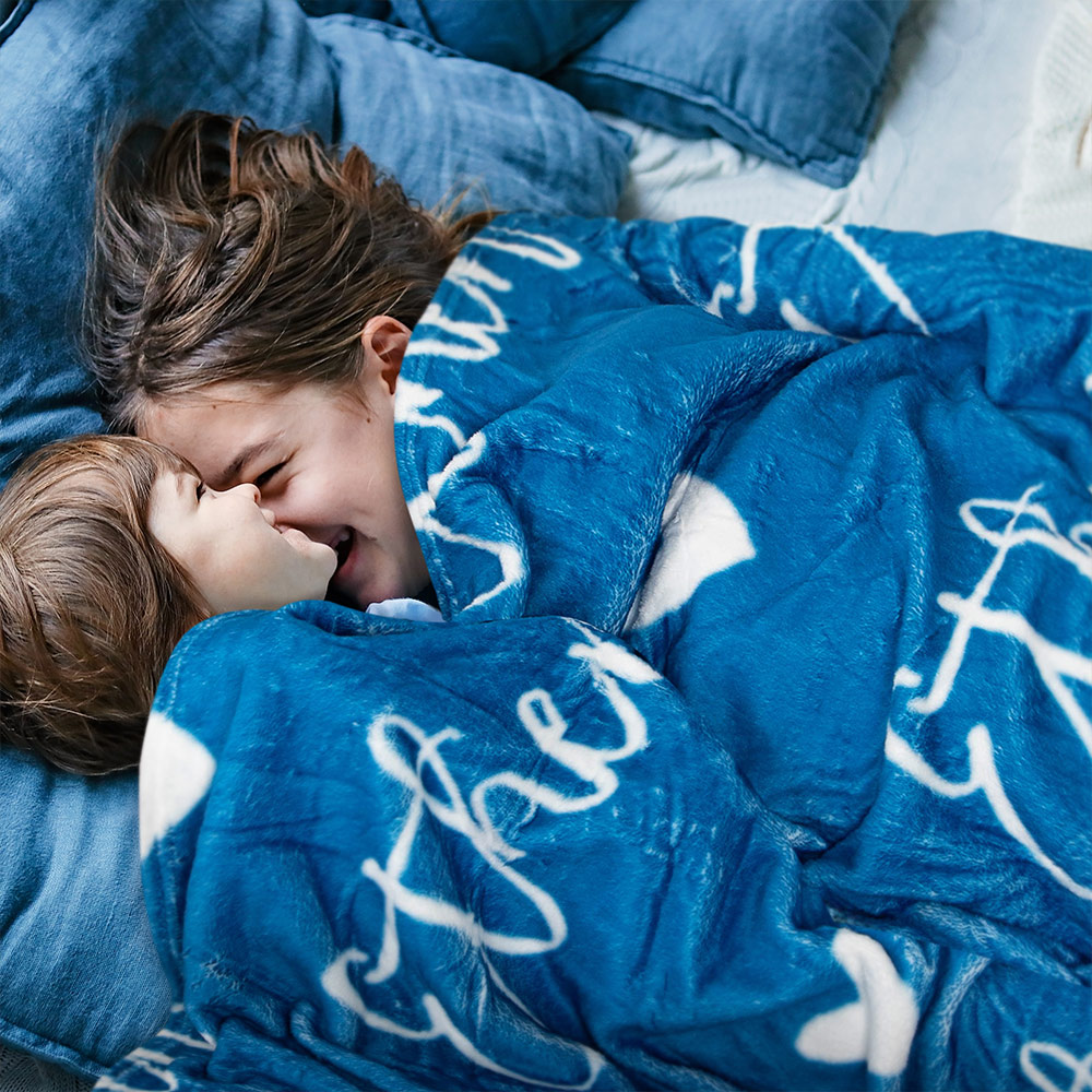 Personalized High-Quality Super Soft Name Family Blanket Birthday ...