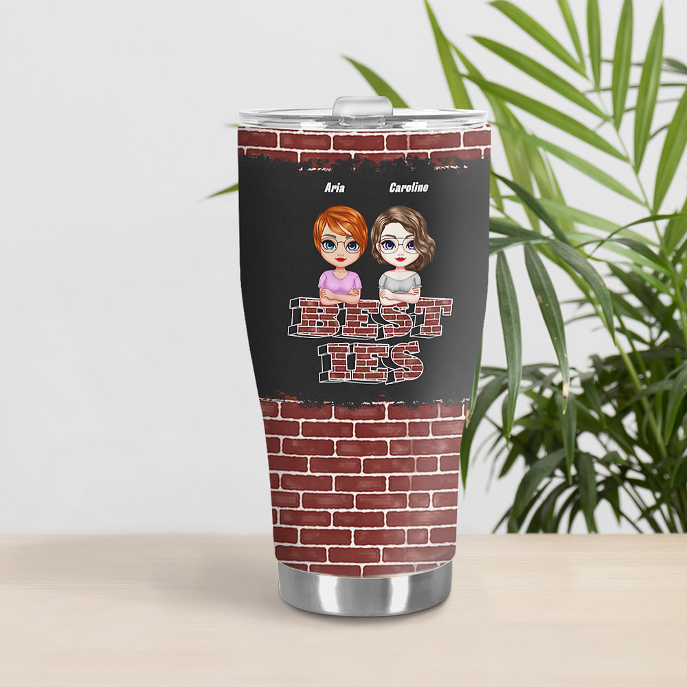 Personalized Besties Curved Tumbler Here's To Another Year Of Bonding ...