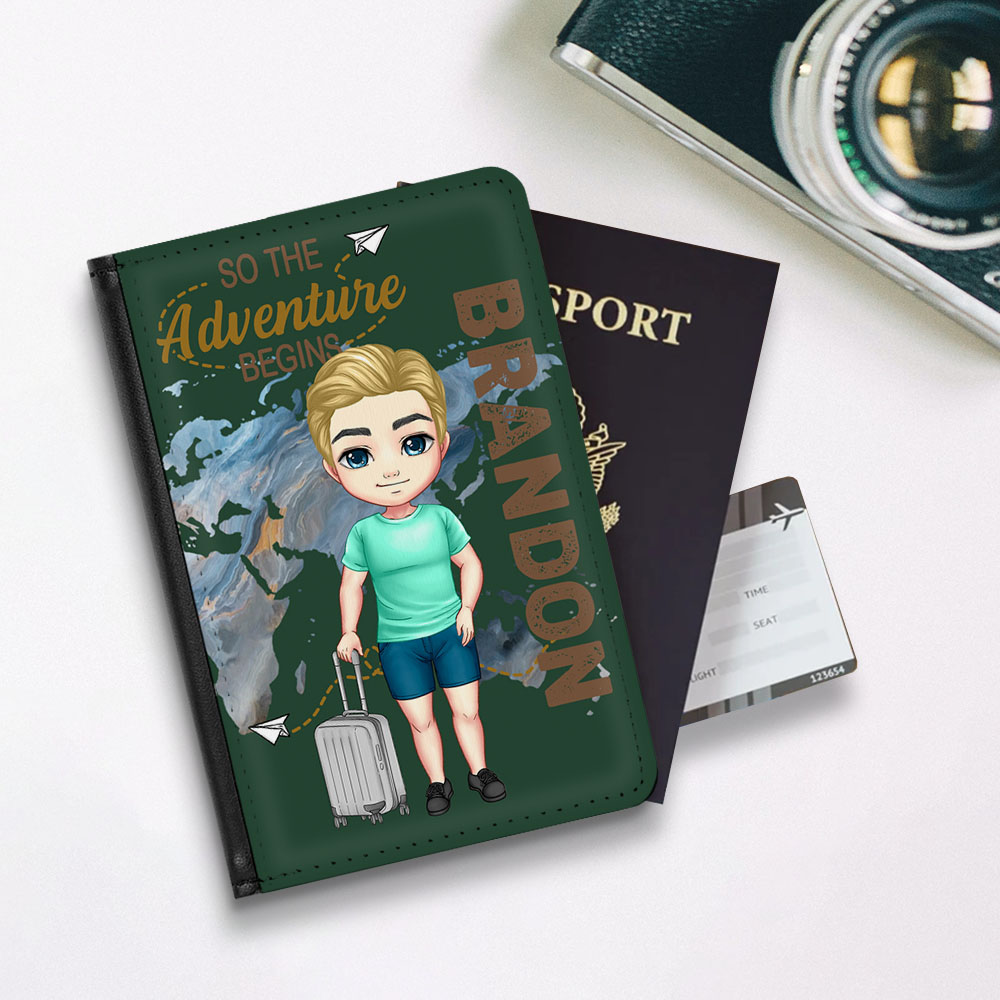Personalized So The Adventure Begins Portable Passport Cover with Name ...