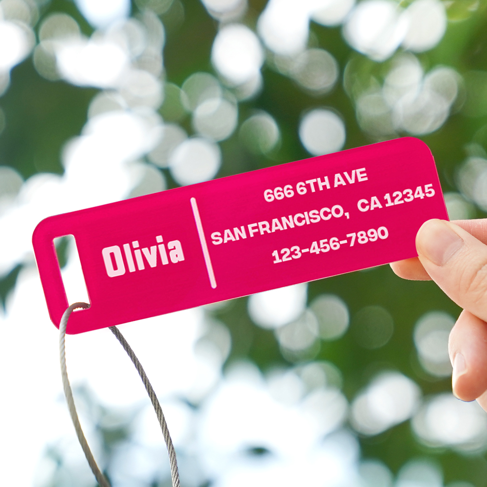 Personalized Multicolor Acrylic Luggage Bag Tag with Identification ...