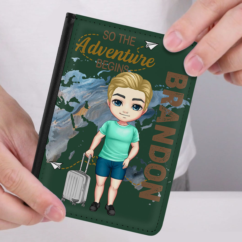 Personalized So The Adventure Begins Portable Passport Cover with Name ...