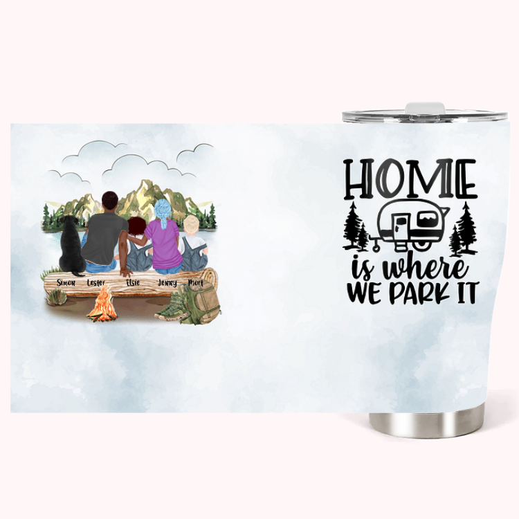 Personalisierte Heimat ist, wo wir es parken 30oz Camping gebogene ...