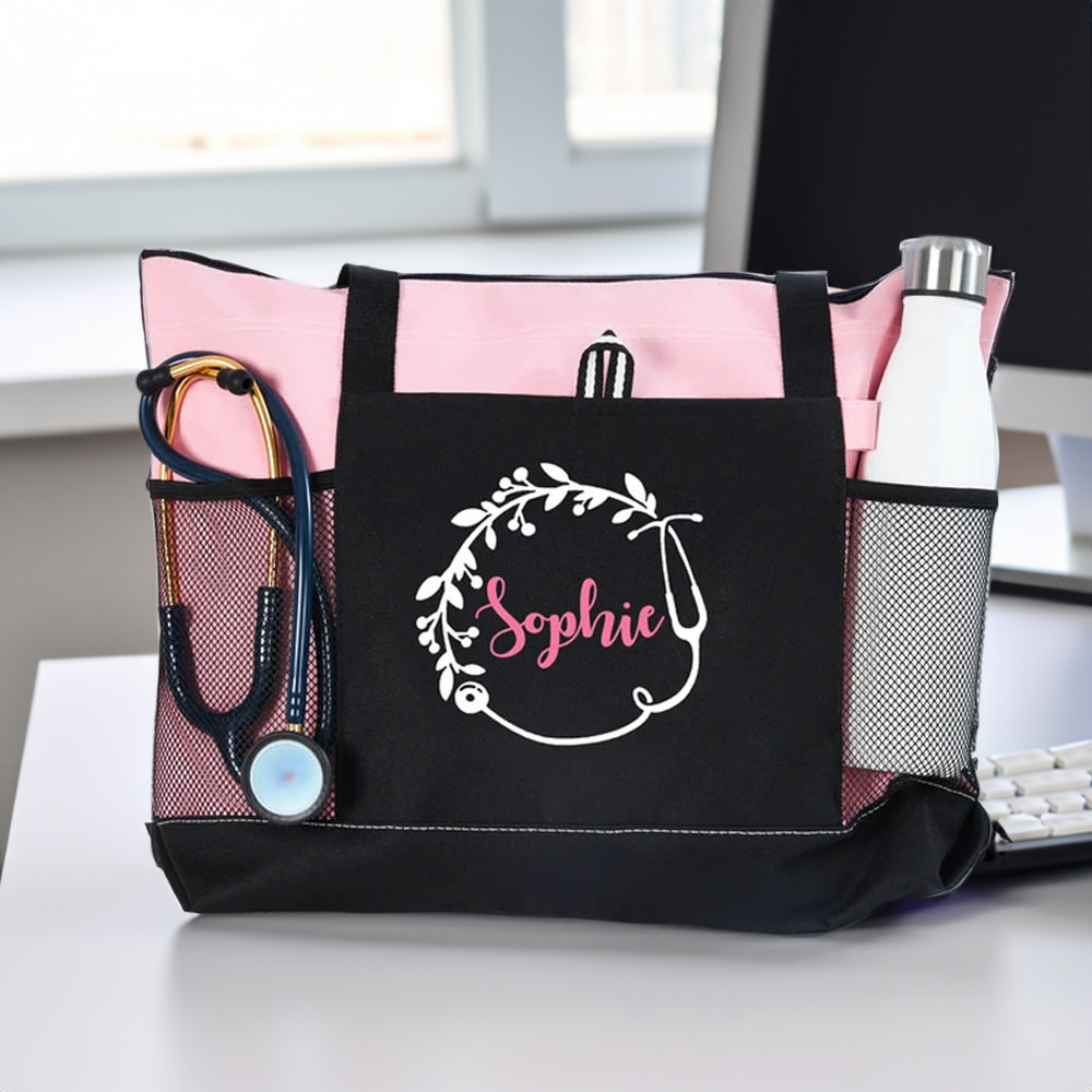 Personalized Nurse Tote Bag with Zipper Nurse Week Appreciation ...