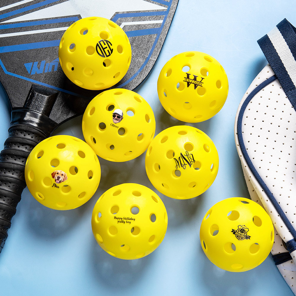 Personalized 40 Holes Pickleball with Name Photo and Logo Birthday ...