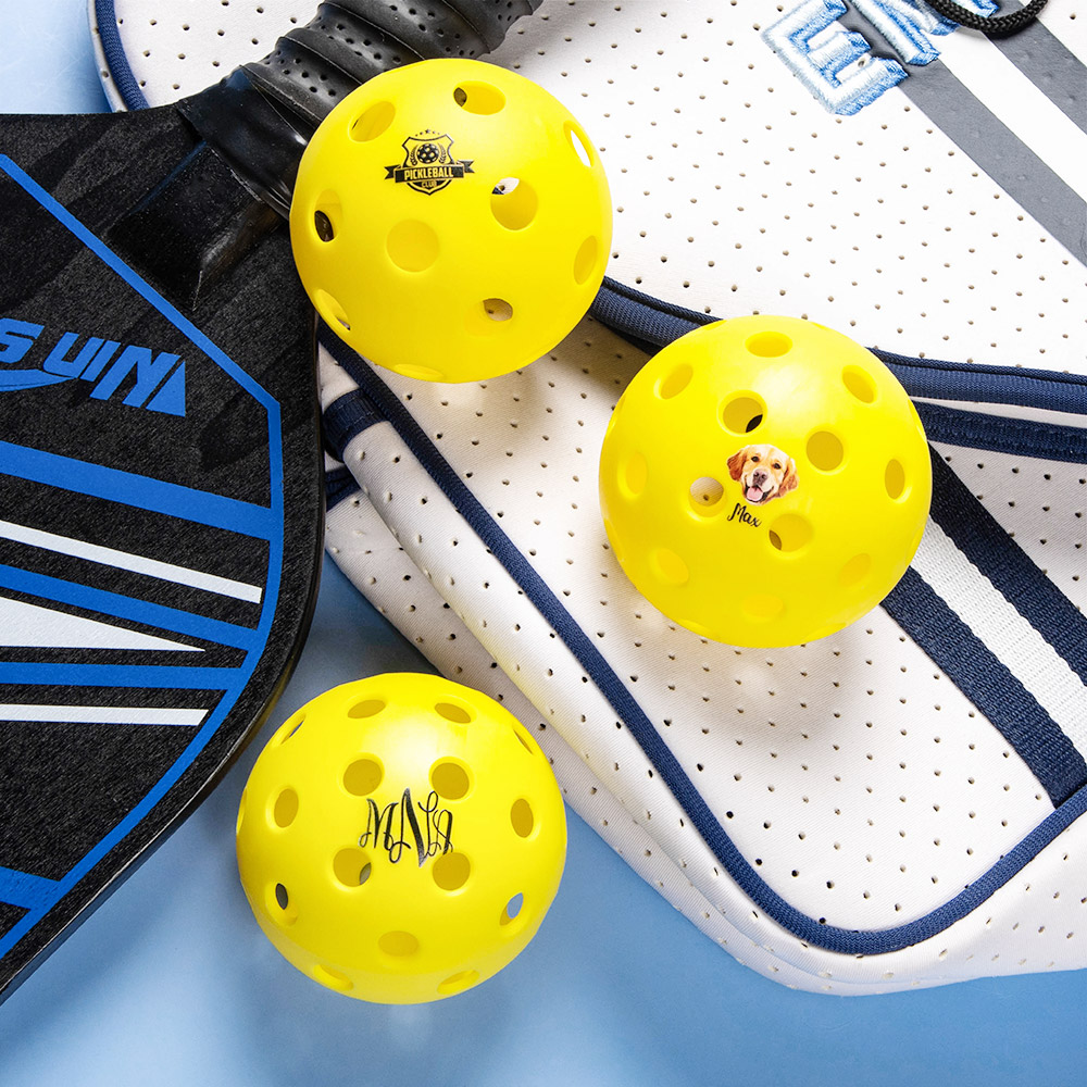Personalized 40 Holes Pickleball with Name Photo and Logo Birthday ...