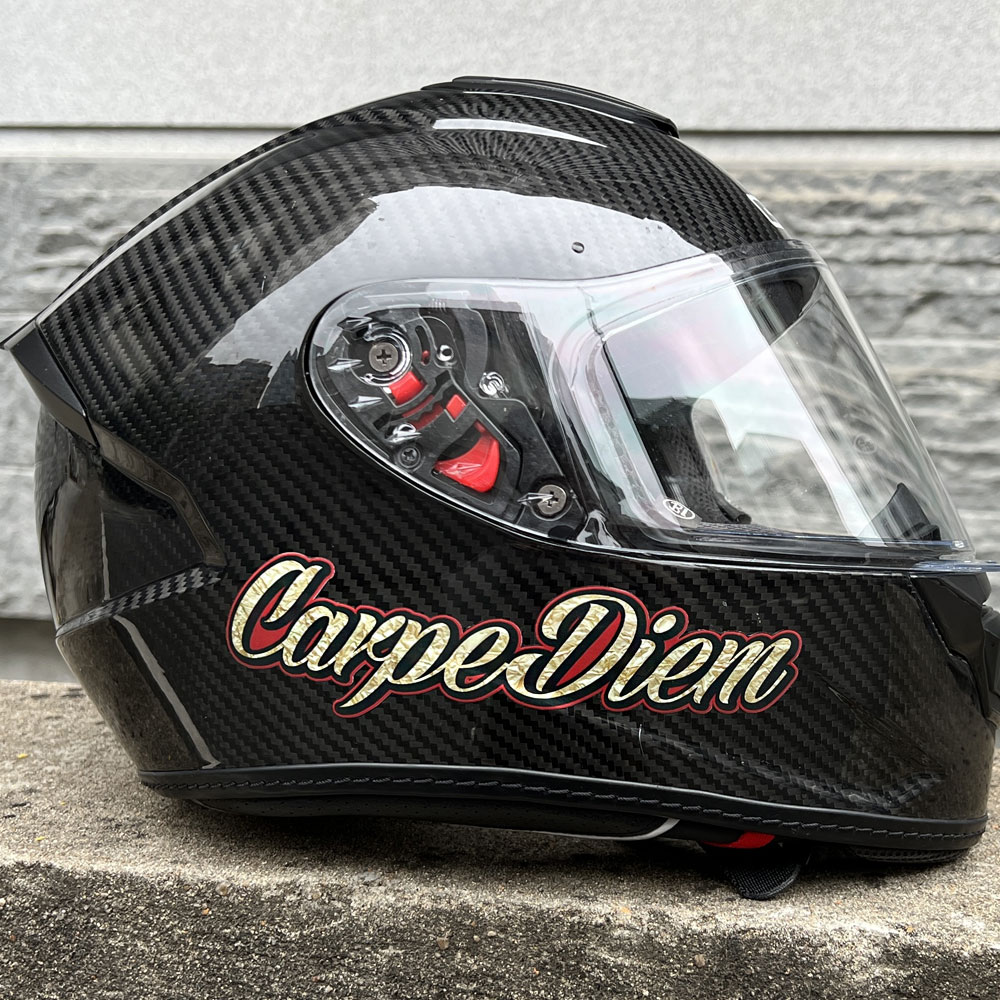 Personalized Name Motorcycle Waterproof Helmet Decal Sticker Set of 2 ...