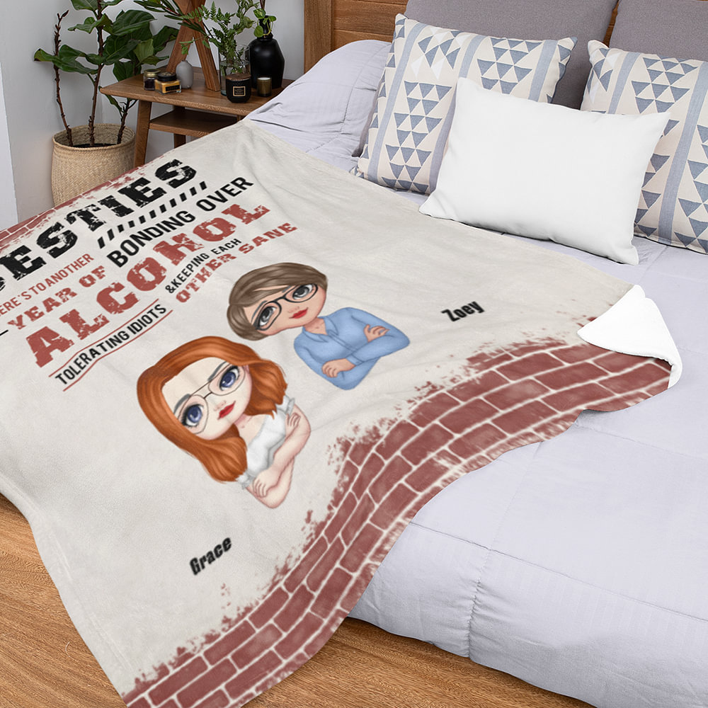 Personalized Besties Here's To Another Year Of Bonding Over Alcohol ...