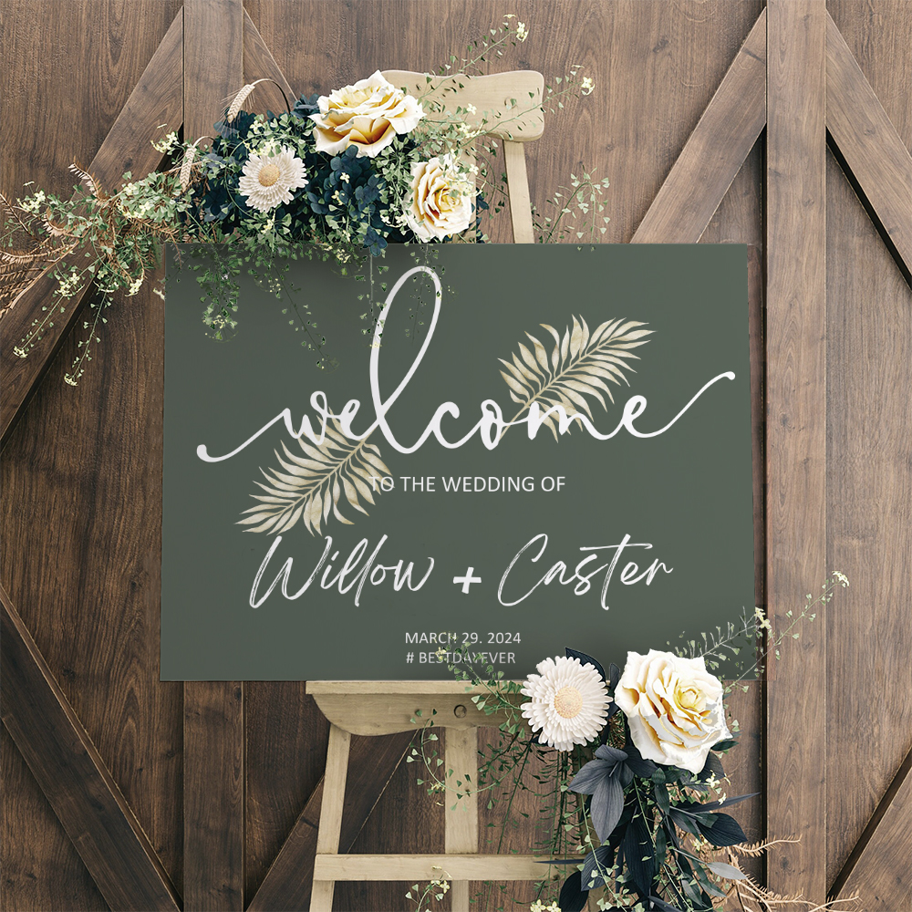 Personalized Bohemian Printable Wedding Welcome Sign Wedding Poster ...