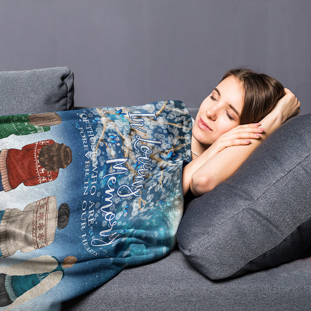 Personalized Blanket with In Loving Memory Of Those Who Are Forever In ...