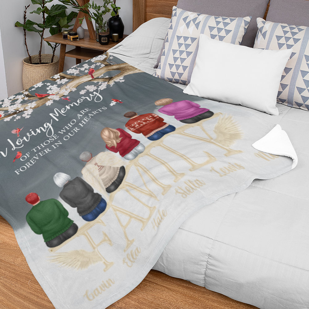 Personalized Blanket with In Loving Memory Of Those Who Are Forever In ...