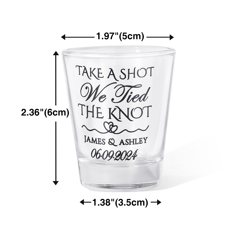 Personalized Take A Shot We Tied the Knot Shot Glasses with Name Set of ...