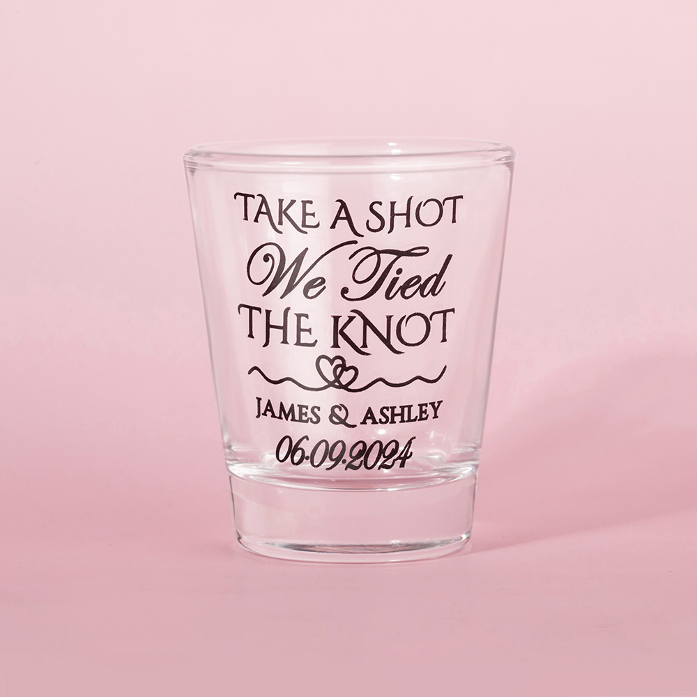 Personalized Take A Shot We Tied the Knot Shot Glasses with Name Set of ...