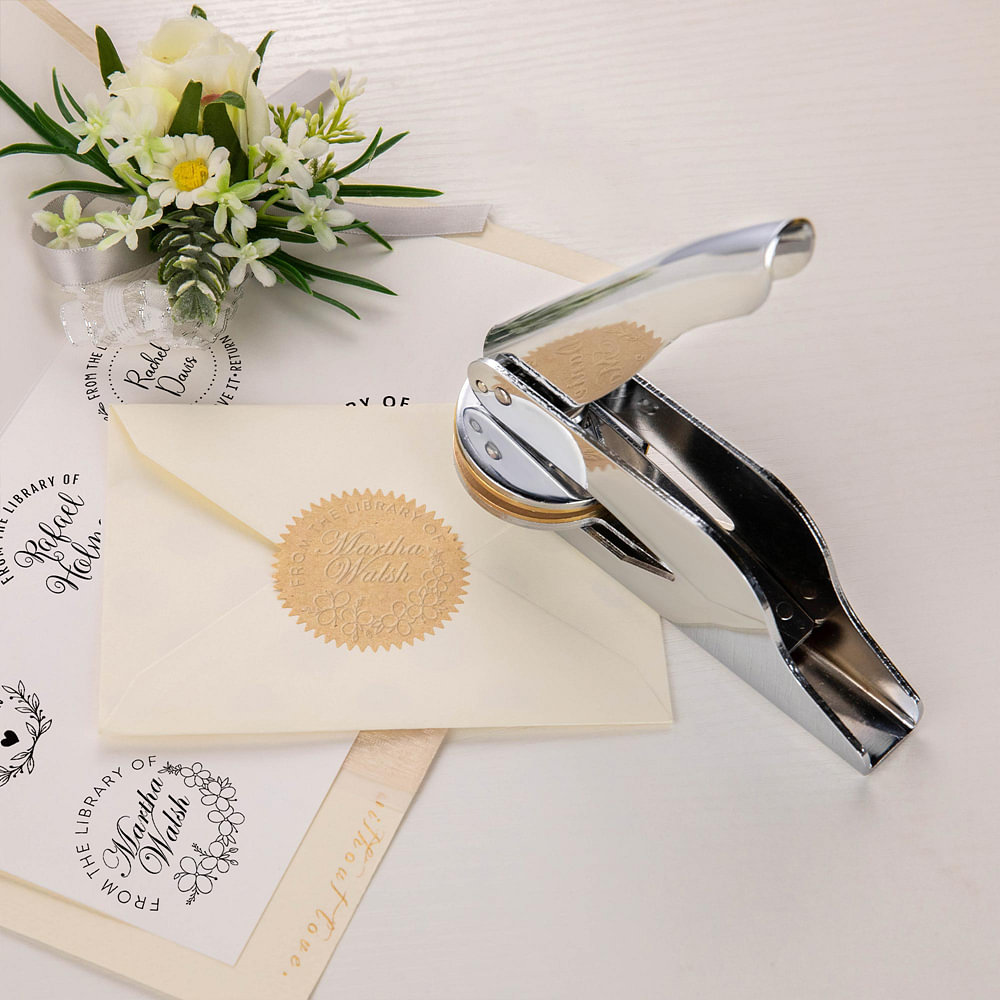 Flower Book Embosser | From the Library of - CALLIE