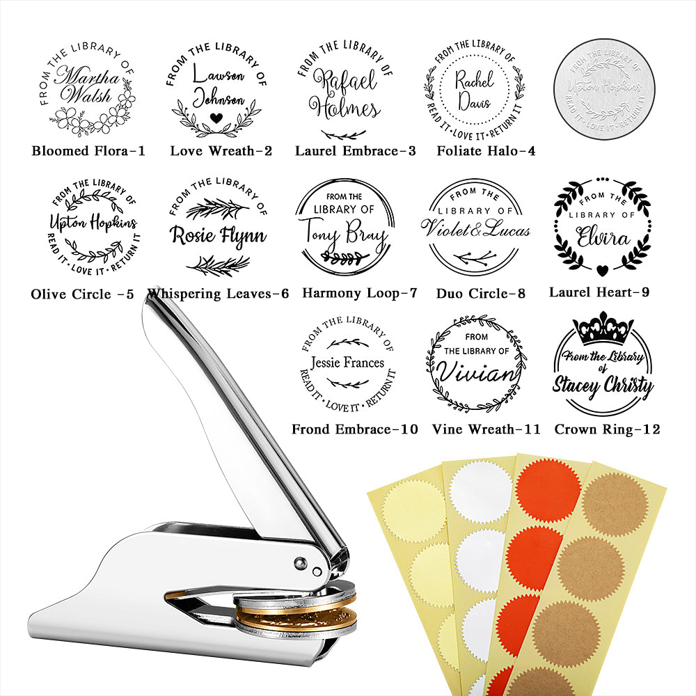 Flower Book Embosser | From the Library of - CALLIE