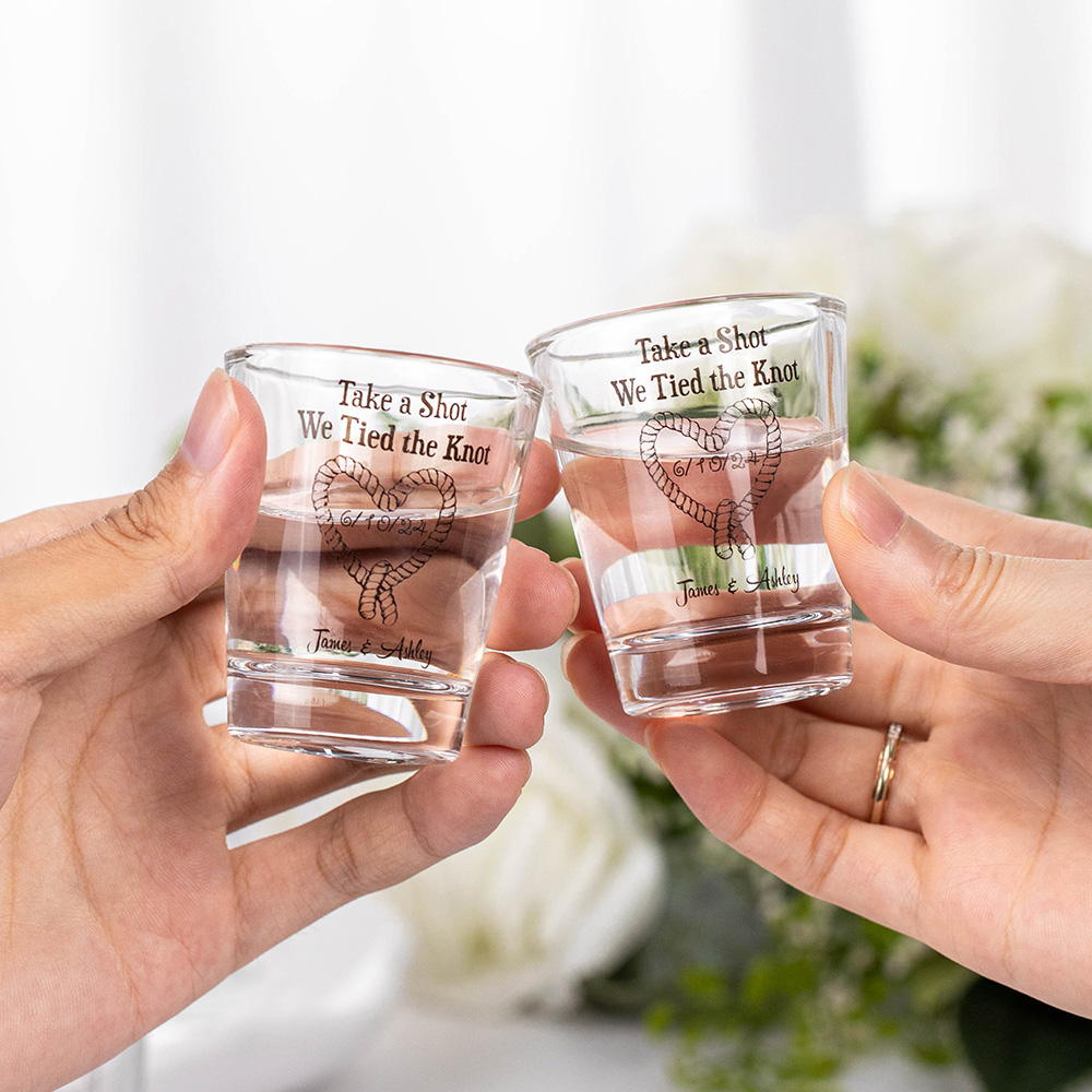 Personalized Take A Shot We Tied the Knot Shot Glasses with Date And ...