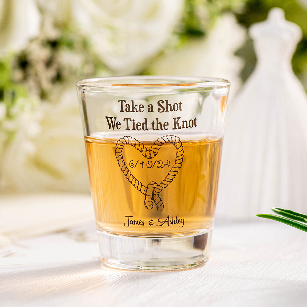 Personalized Take A Shot We Tied the Knot Shot Glasses with Date And ...