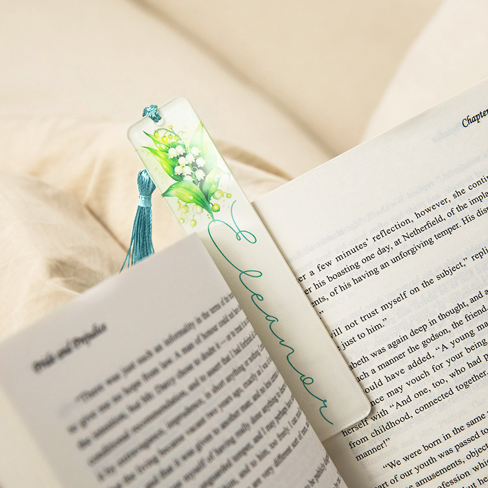 Personalized Watercolor Birth Flower Bookmark with Tassel and Name ...