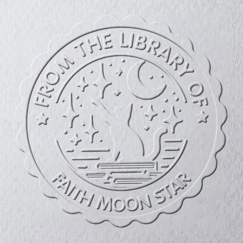 Personalized From the Library of Book Embosser Stamp Scenery Design ...
