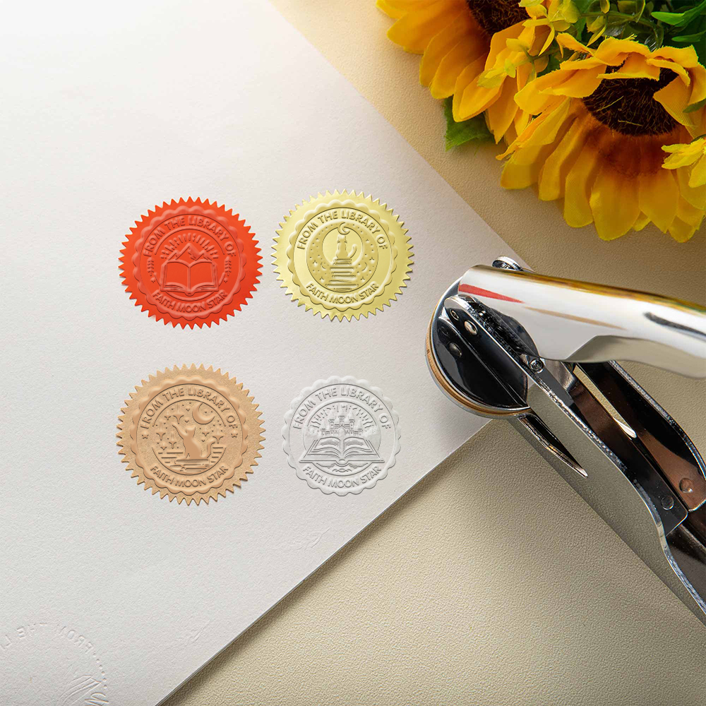 Personalized From the Library of Book Embosser Stamp Scenery Design ...