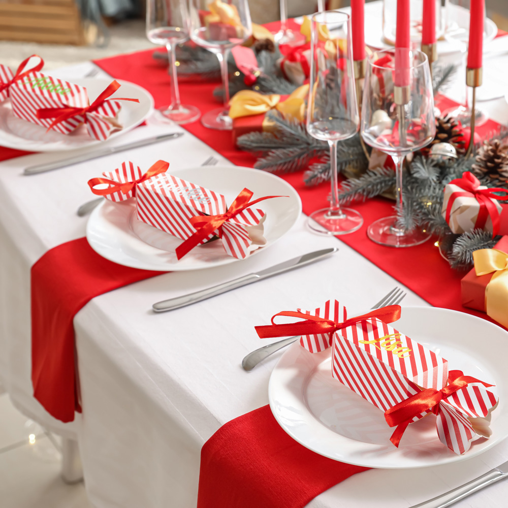 Personalized Candy Cane Christmas Cracker Name Place Gift Box Table ...