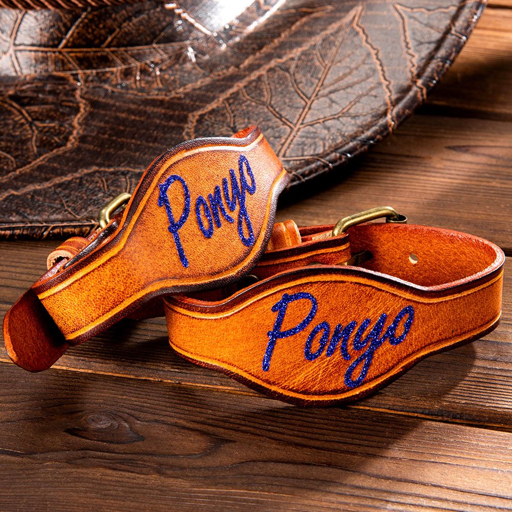 Personalized 2 Pcs Cowhide Leather Saddle Stirrup Hobbles with ...