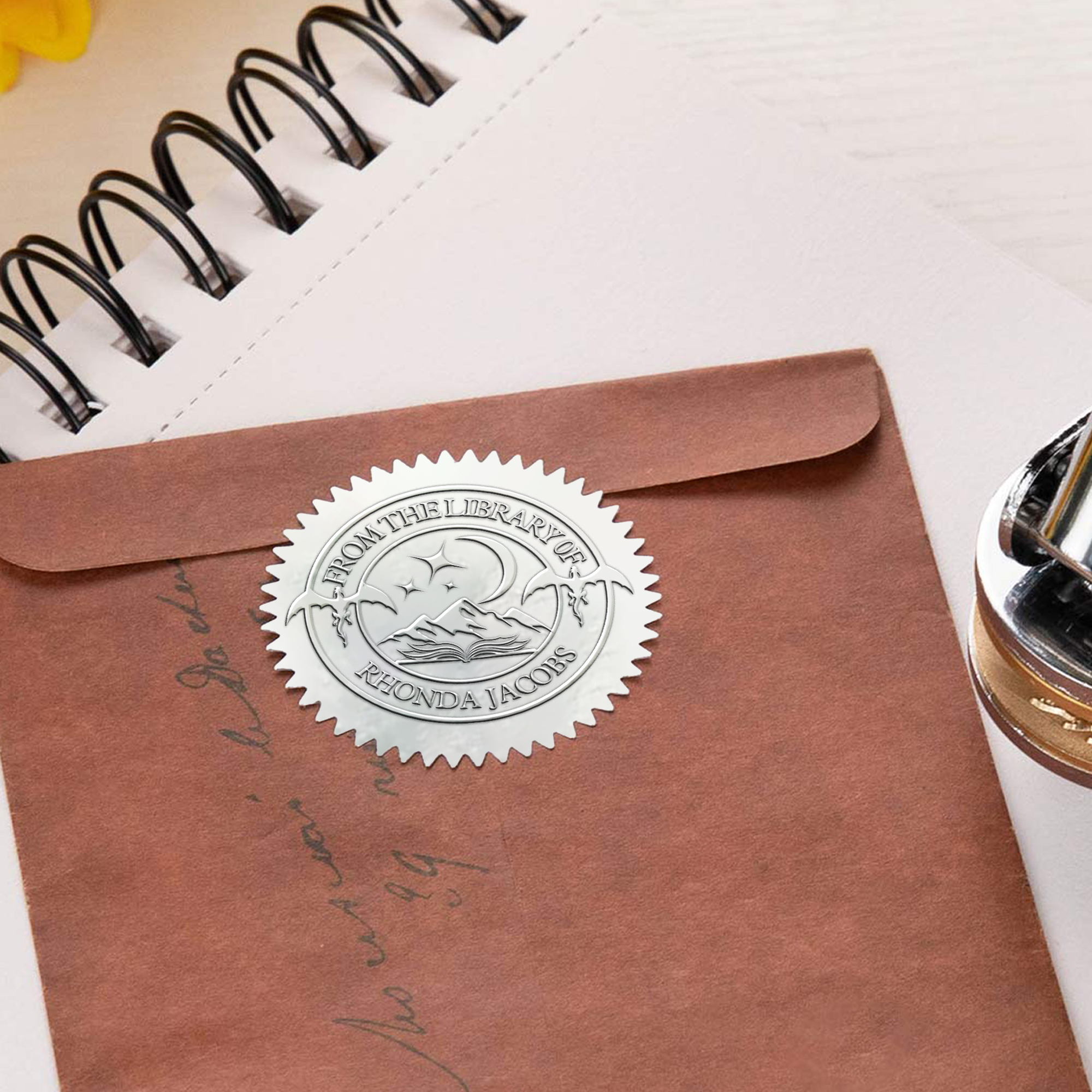 Book Embosser Stamp Personalized I'm A Book Dragon - CALLIE