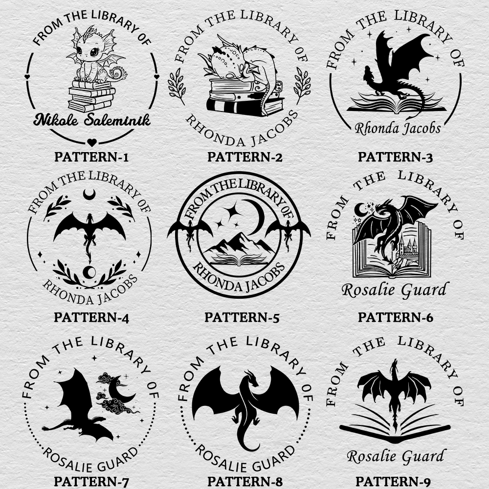 Book Embosser Stamp Personalized I'm A Book Dragon - CALLIE