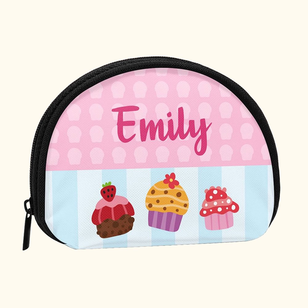 Personalized Colorful Butterflies Cupcakes Kids Coin Wallet with Name ...