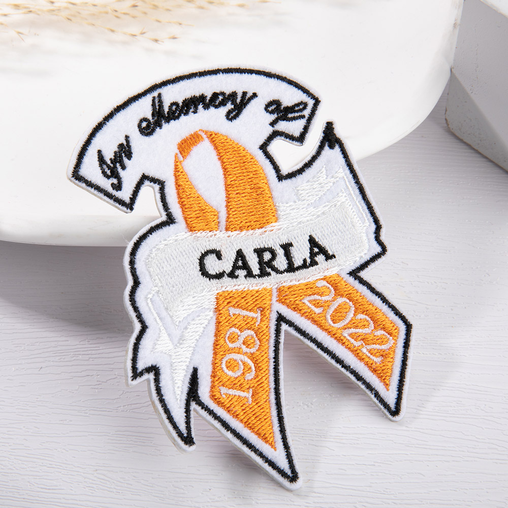 Personalized In Memory of Ribbon Patches with Embroidered Name and Year ...