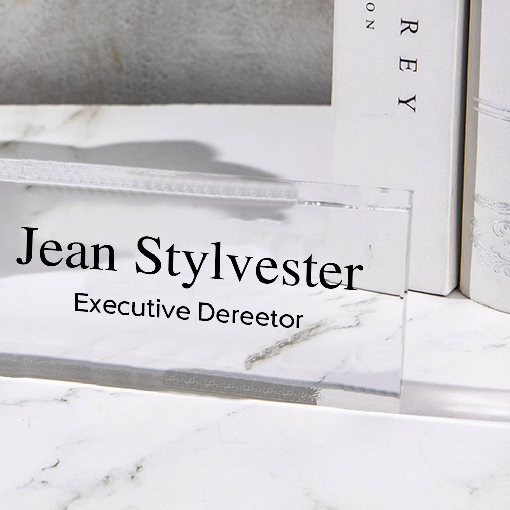 Personalized Acrylic Name Sign Desk Nameplate Office Decor Congratulate ...