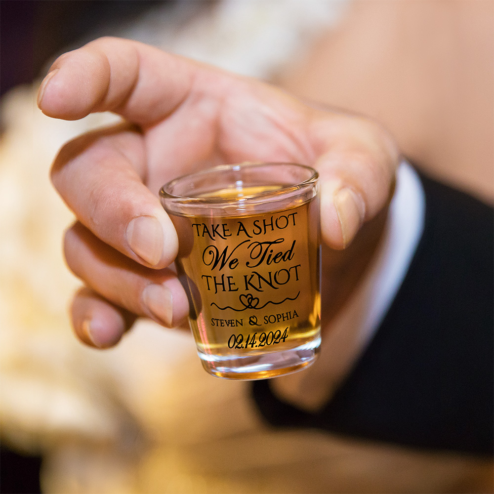 Personalized Take A Shot We Tied the Knot Shot Glasses with Name Set of ...