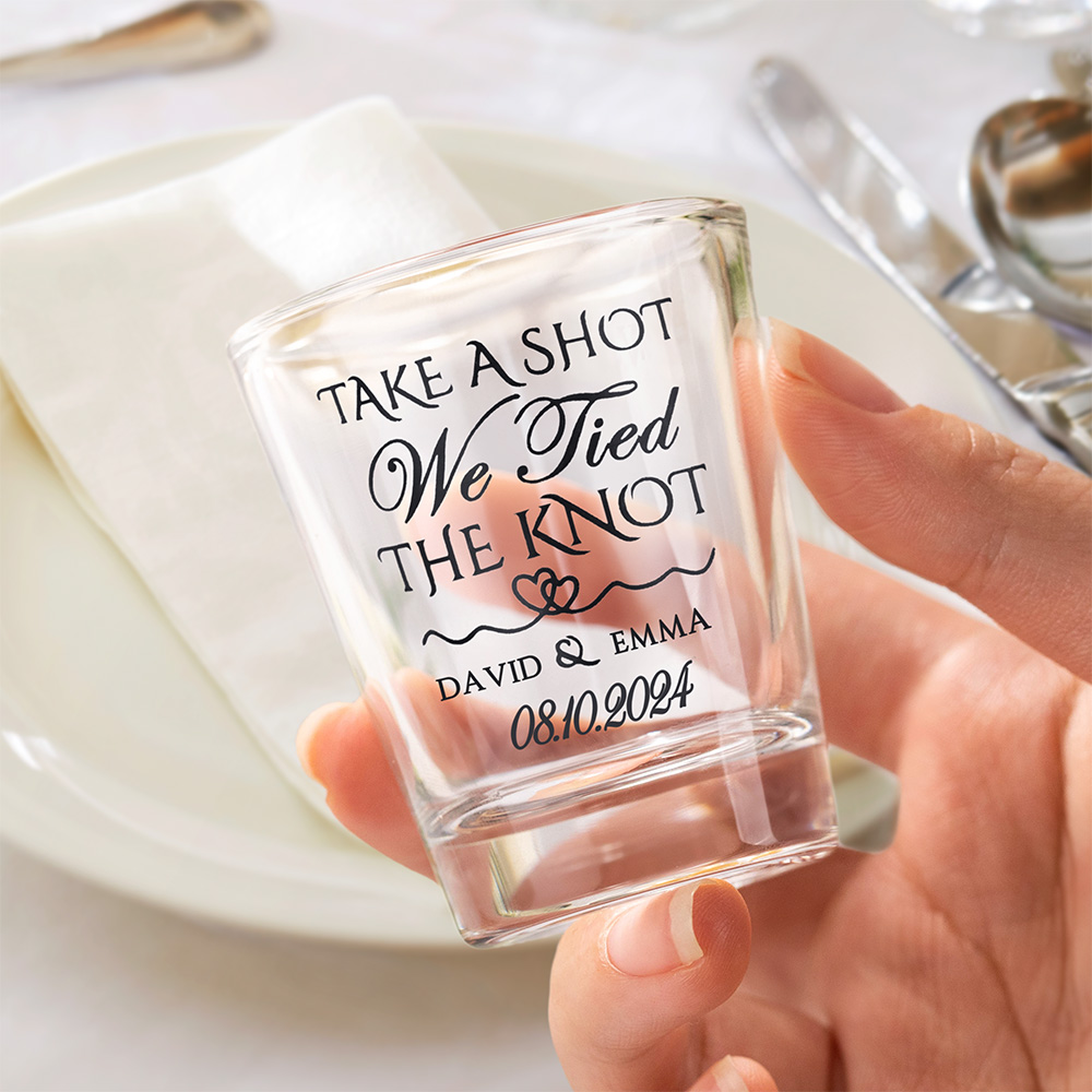 Personalized Take A Shot We Tied the Knot Shot Glasses with Name Set of ...