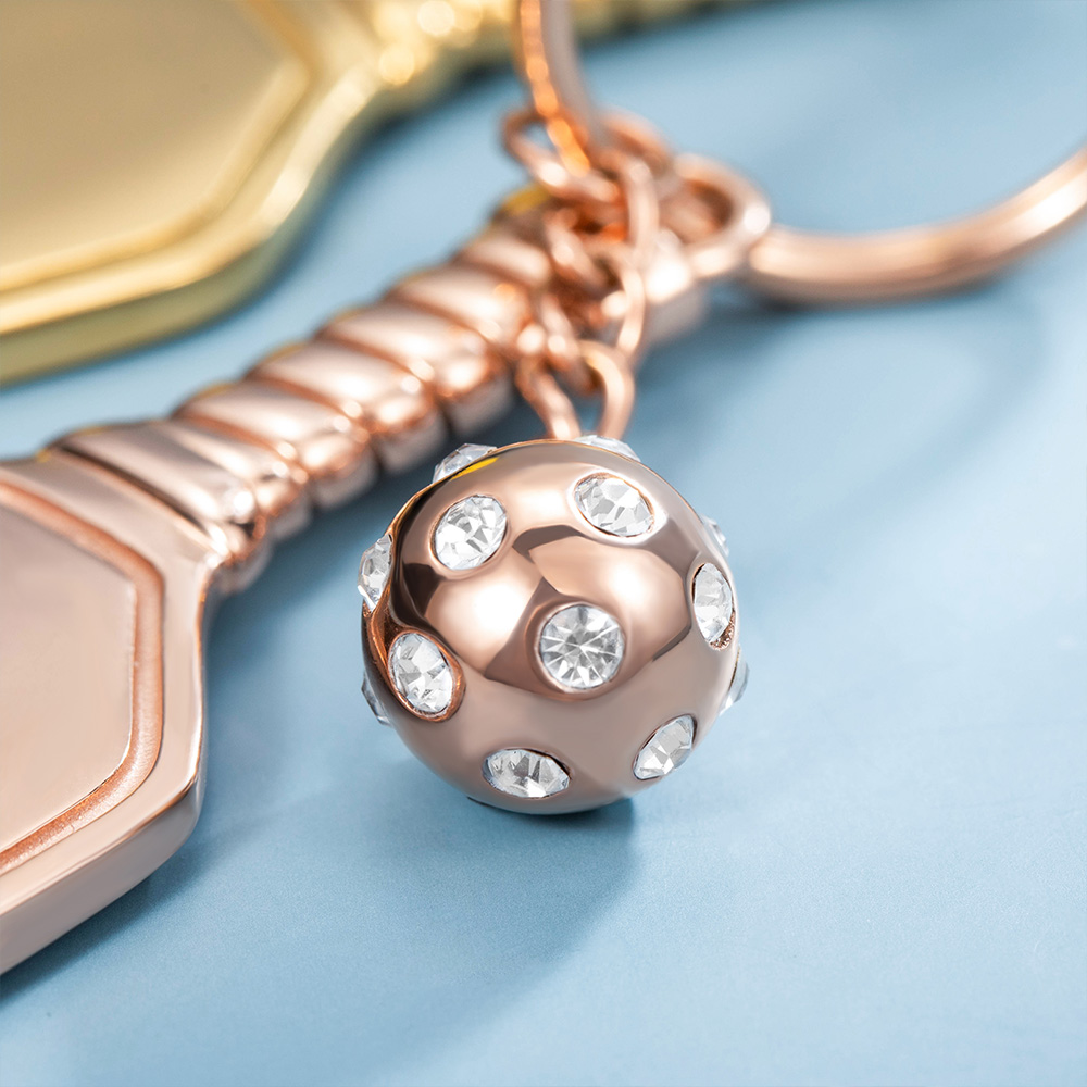 Personalized Engraved Pickleball Paddle Stainless Steel Name Keychain ...