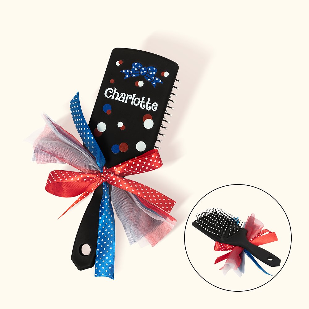Personalized Paddle Hair Brush Anti-static Massage Comb with Ribbon ...