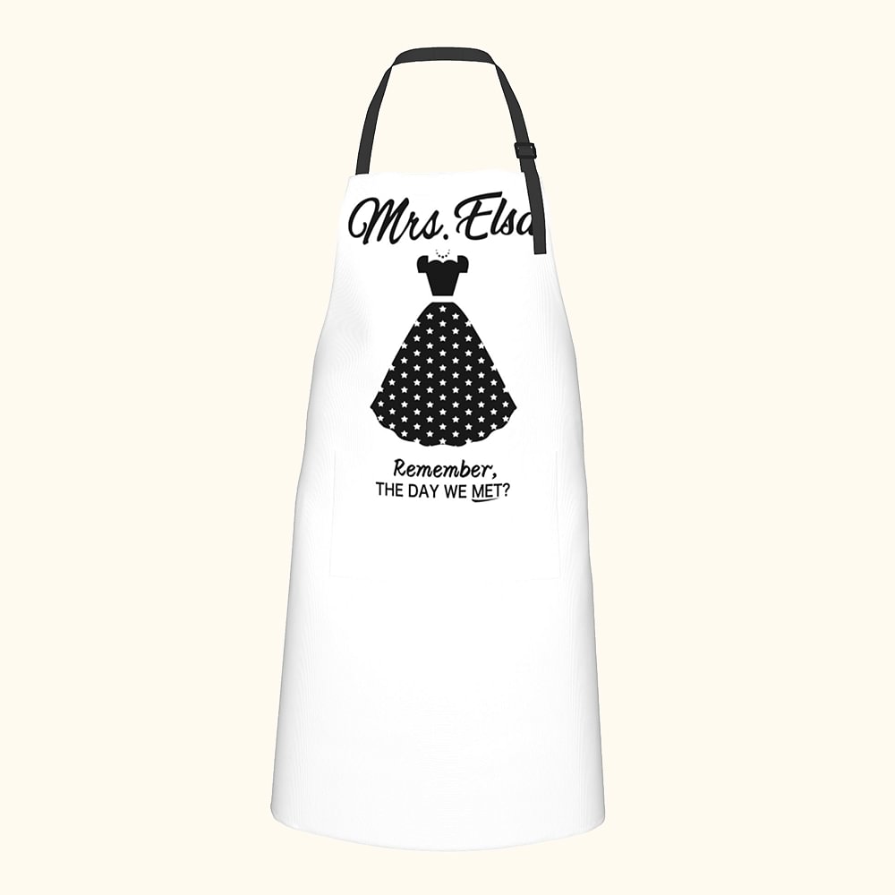 Personalized Oxford Cloth Waterproof Apron Remember The Day We Met Best ...