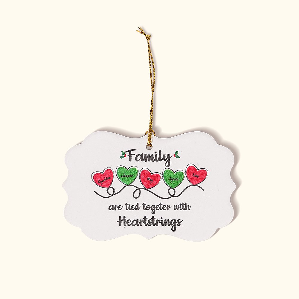 Personalized Ceramic Christmas Heartstrings Ornament Christmas Tree ...