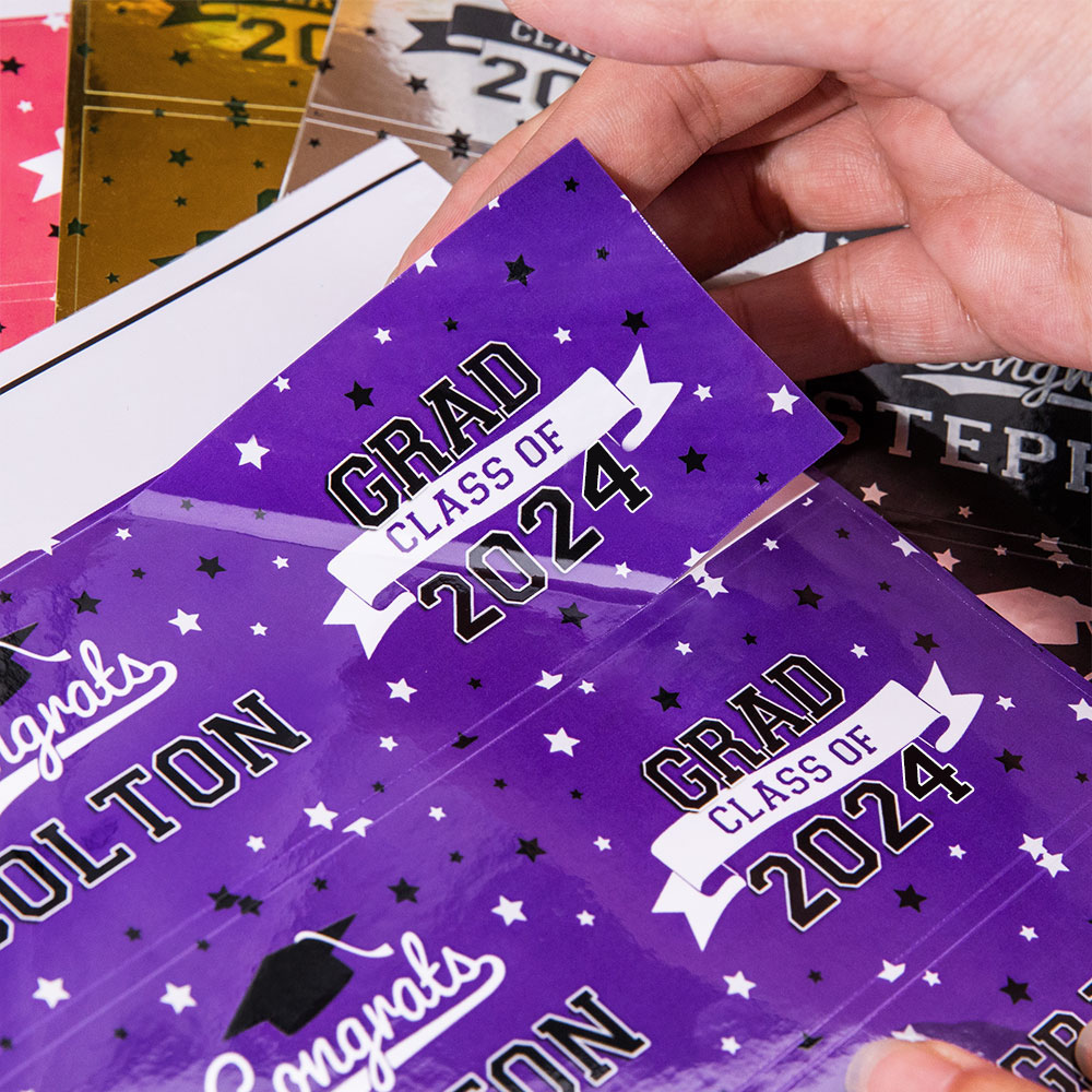 Personalized Class of 2024 Waterproof Graduation Water Bottle Labels ...