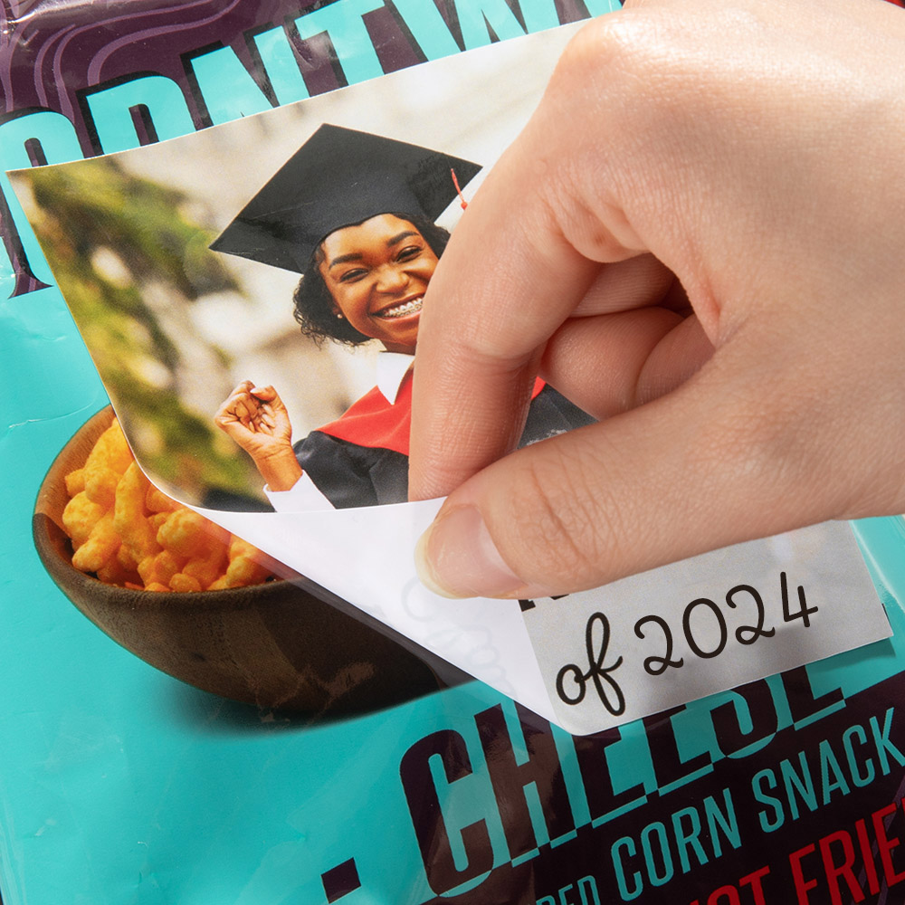 Personalized 24 Pcs Photo Graduation Chip Bag Stickers Snack Pouch ...