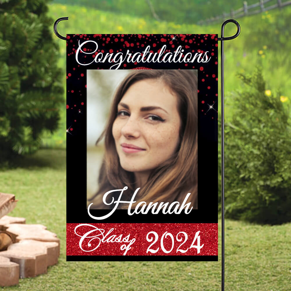 Personalized Graduation Garden Flag with Custom Photo - CALLIE
