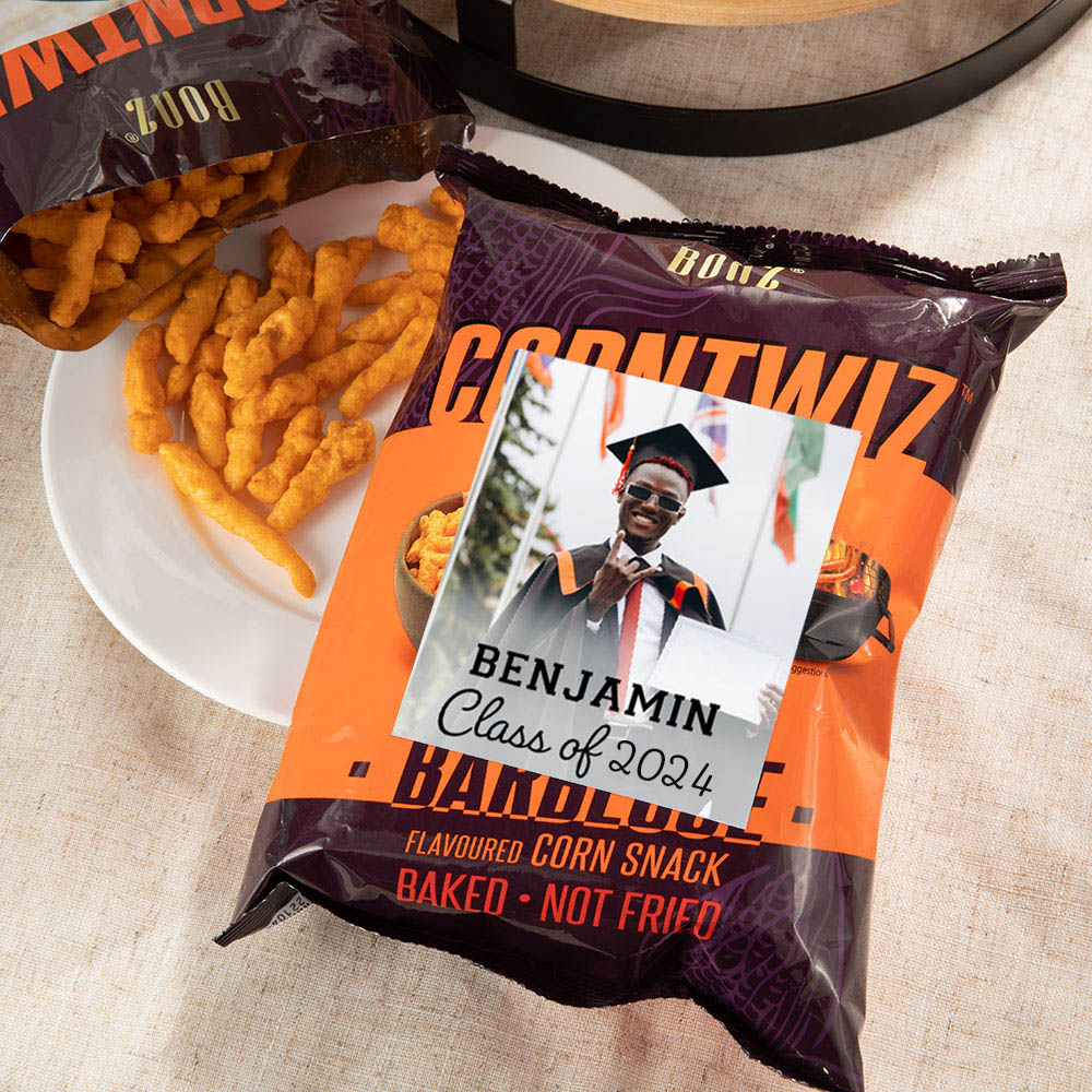 Personalized 24 Pcs Photo Graduation Chip Bag Stickers Snack Pouch ...