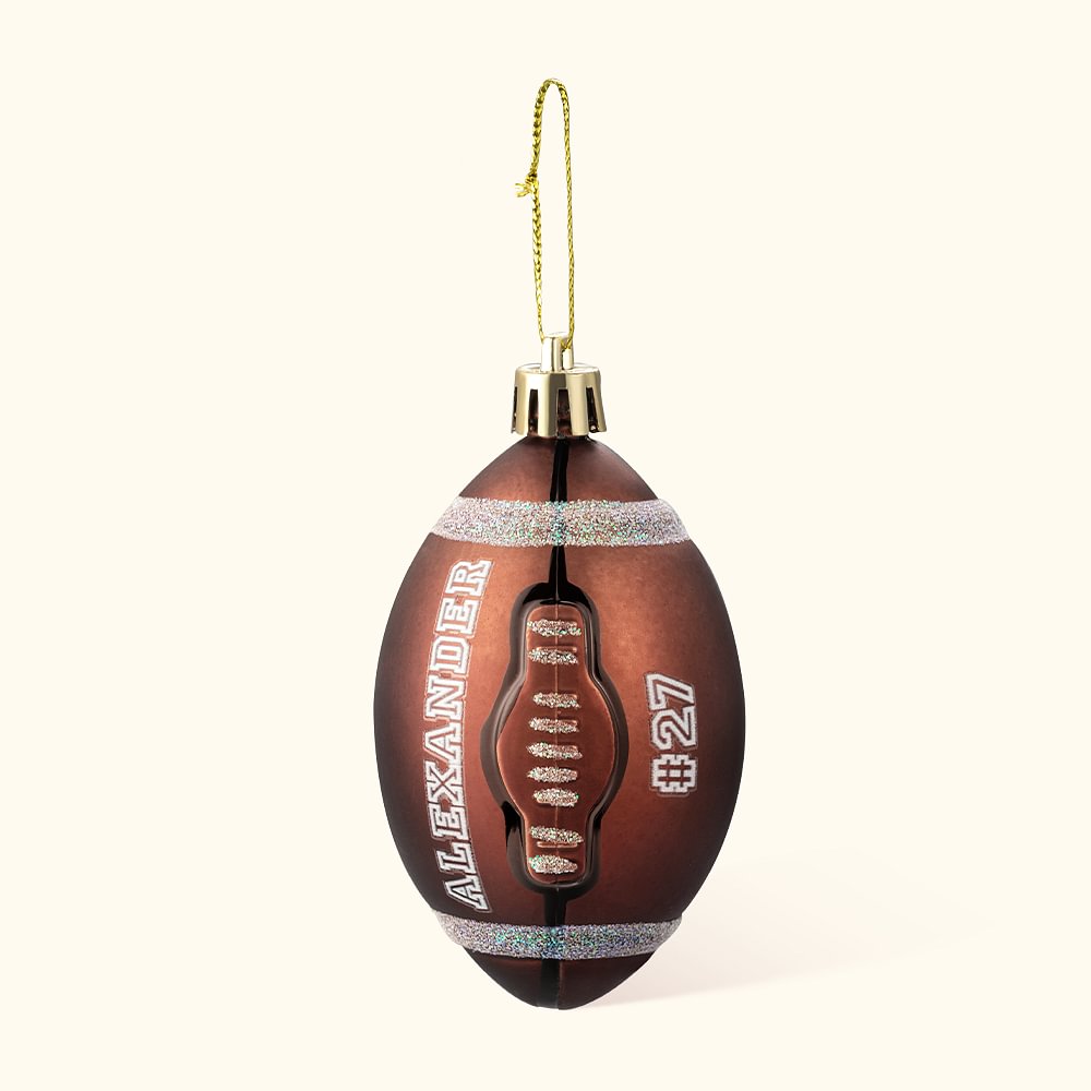 Personalized Rugby Ornament with Name and Number Little League Home ...