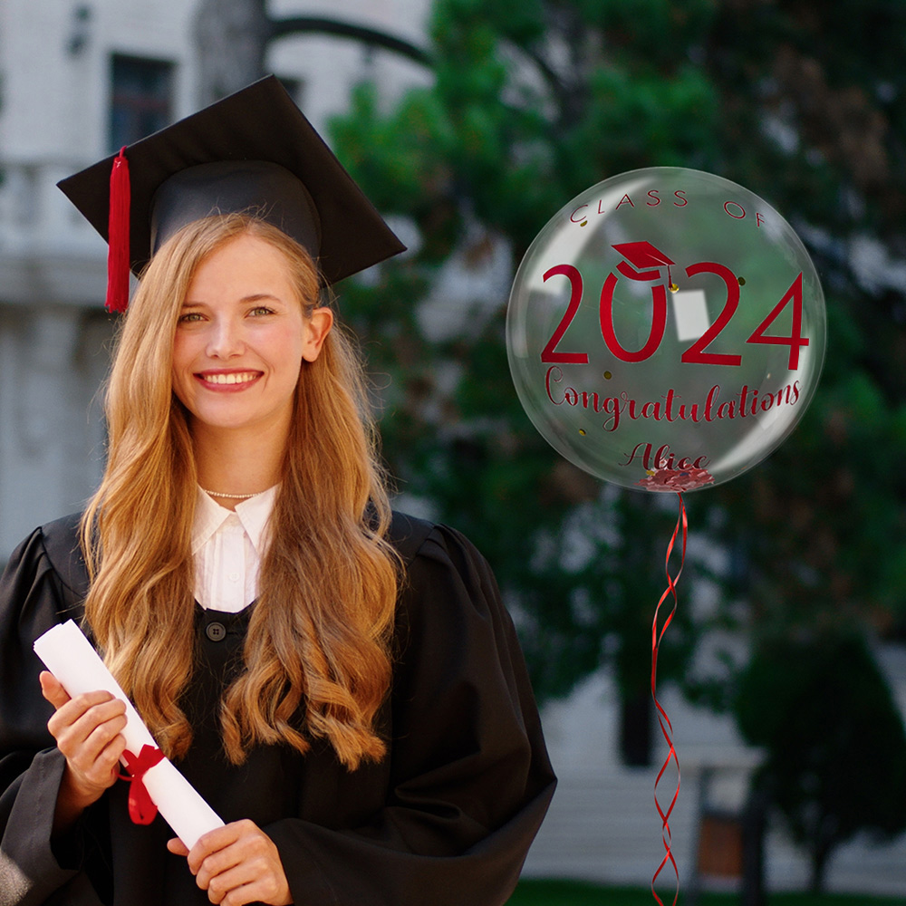 Personalized 24 Inch Graduation Confetti Balloons Set of 2 Class of ...