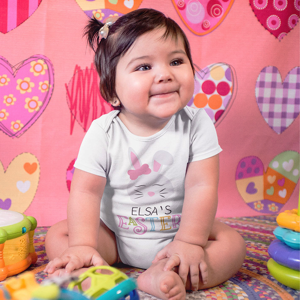 Personalized Babies Onesie with 100% Cotton Cute Bunny Baby Onesie ...