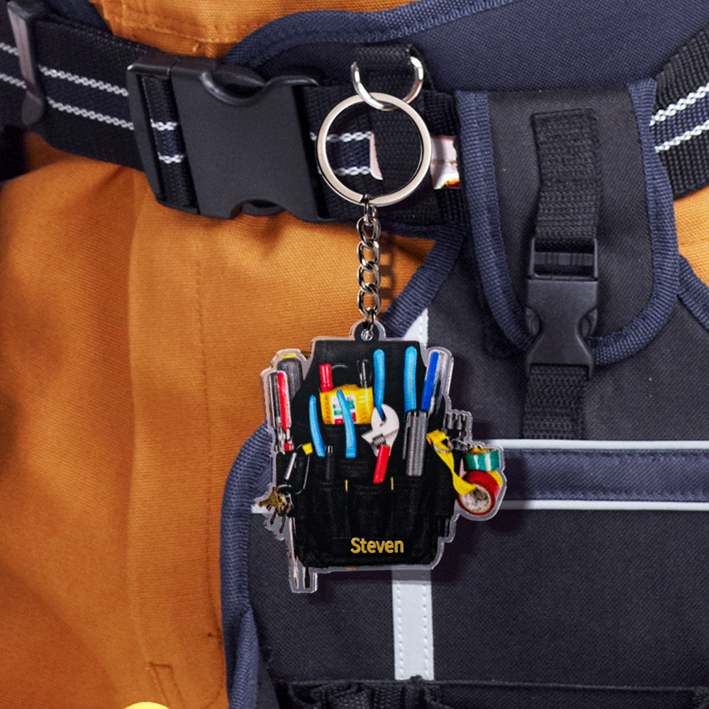 Personalized Electrician Tool Box 2D Keychain Car Ornament Birthday ...